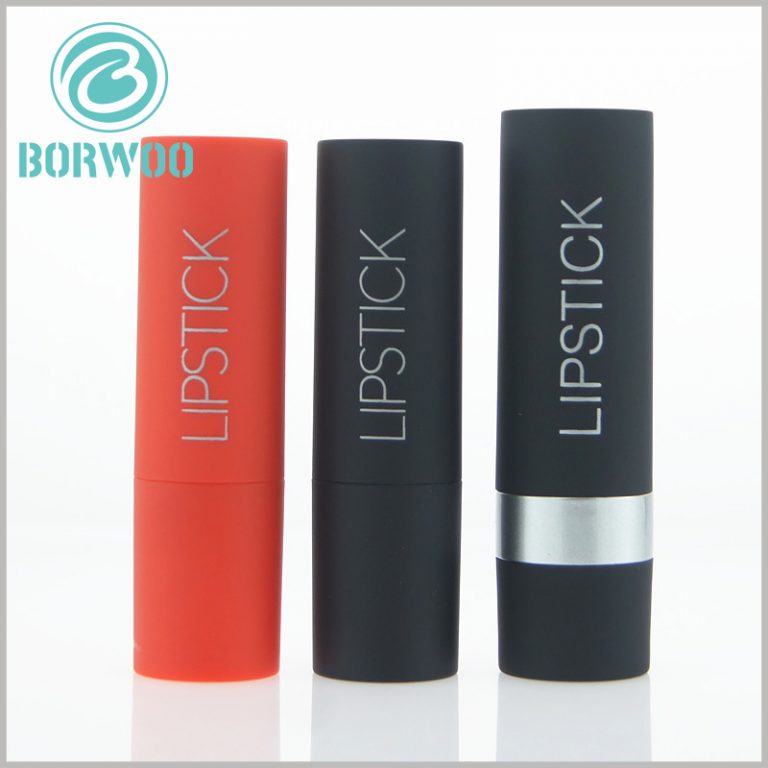 Empty paper lipstick tubes packaging with simple design
