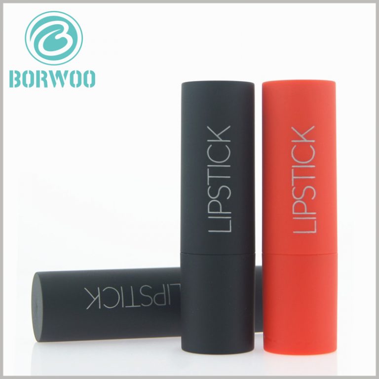Empty paper lipstick tubes packaging with simple design